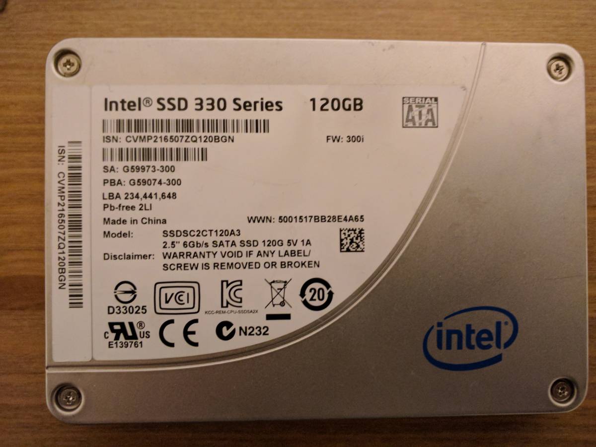 intel SSD 330 Series 120GB(64GB～)｜売買されたオークション情報、yahooの商品情報をアーカイブ公開 ...