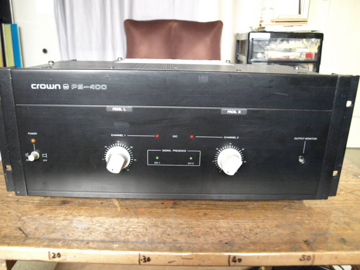 CROWN PS-400パワーアンプ 高級Stereoアンプ 330W 4Ω 190W 8Ω 重さ25kg(クラウン)｜売買されたオークション ...