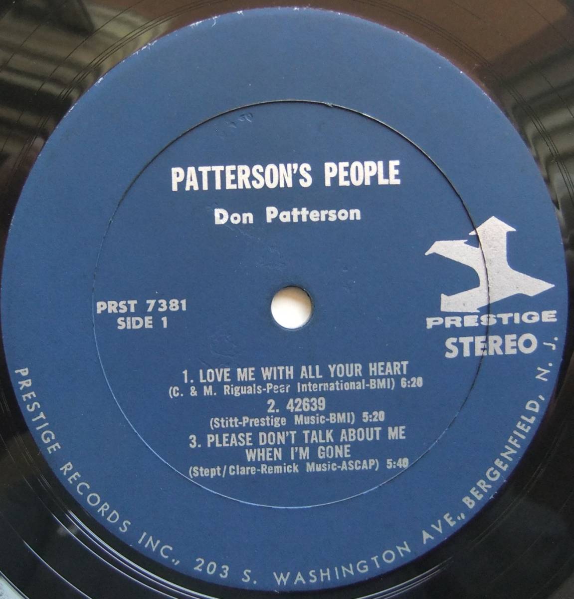 DON PATTERSON with SONNY STITT and BOOKER ERVIN / Patterson 's People ...