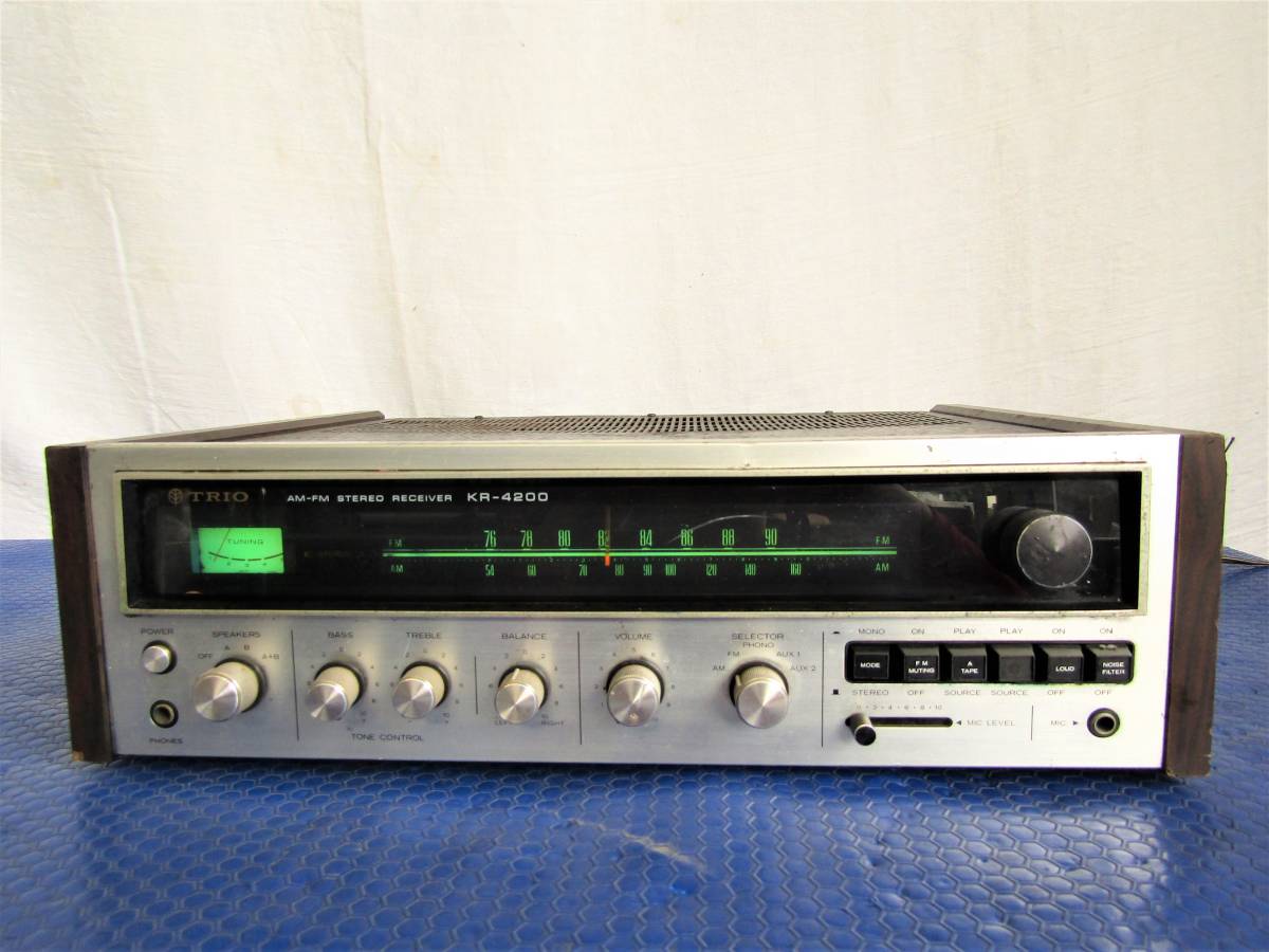 S728 5 TRIO / トリオ AM/FM ステレオレシーバー KR-4200(チューナー)｜売買されたオークション情報、yahooの商品情報をアーカイブ公開 - オークファン ...
