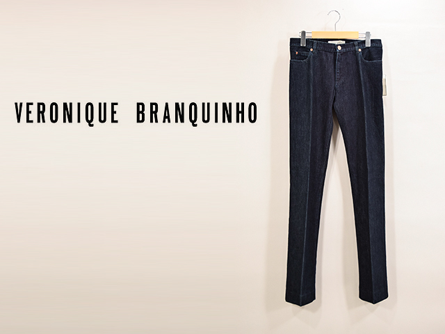 ALL1000円 F0245 VERONIQUE BRANQUINOヴェロニク ブランキーノ イタリア製 スリムストレートデニム size42 ...