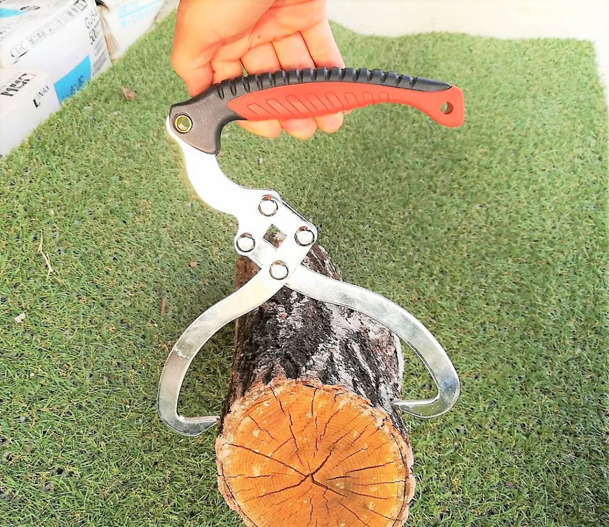 丸太リフティングトング 20cm ハスクバーナ型 薪 丸太 持上道具 ログトング 林業 手とび口 検 Timber Tuff FISKARS ...