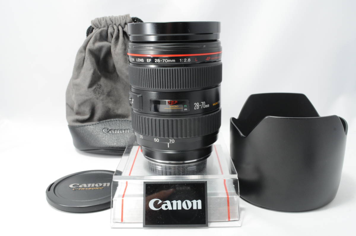 クモリの無い極上品 Canon キャノン EF 28-70mm F2.8 L USM フード レンズポーチ付属 #1511-2511004 ...
