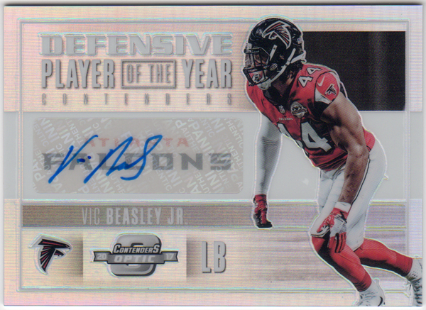 Vic Beasley Jr. 2017 Panini Contenders Optic Defensive Player of the ...