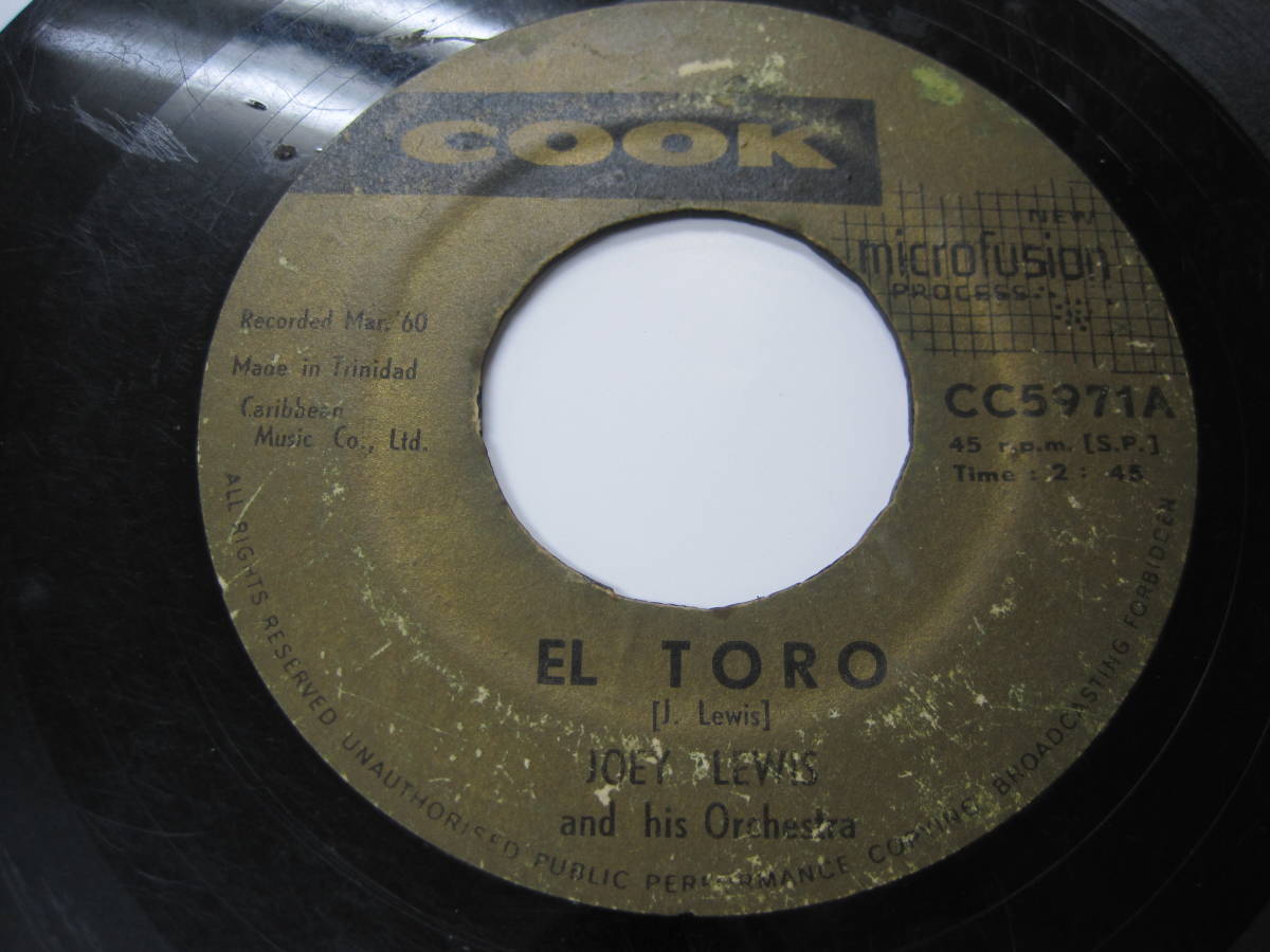 e#2107 Reggae EP Joey Lewis And His Orchestra El Toro/Joey's Saga Cook ...