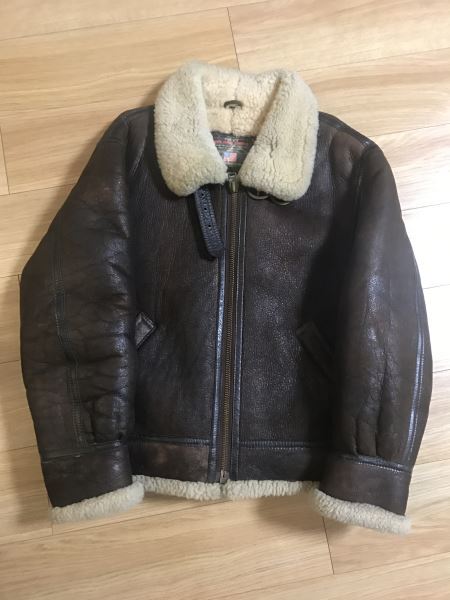 WIND ARMOR 23M5658 B-3 ムートンジャケット L 焦げ茶 ウインドアーマー フライトジャケット レザージャケット(Lサイズ)｜売買されたオークション情報、yahooの商品 ...