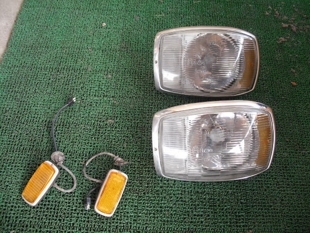 A362 114015 180 メルセデス ベンツ 230 BENZ w114 タテベン 左右 ヘッドライト ウインカー セット Hella ...