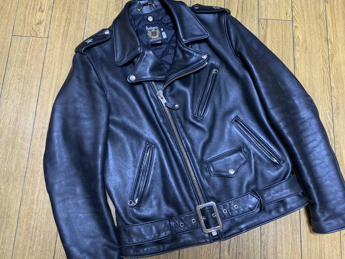 SCHOTT 613 UST サイズ38 上野商会 ワンスター ダブル ライダース ジャケット(ライダースジャケット)｜売買されたオークション情報、yahooの商品情報をアーカイブ公開 ...