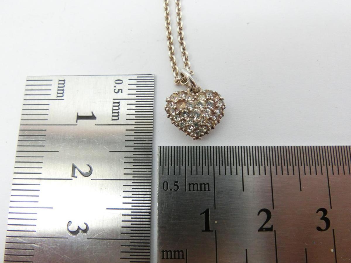 H-7506 COACH コーチ ラインストーン シルバー 925 ネックレス ハート アクセサリー チェーン 約46㎝ 収納袋付き 千円市場 ...