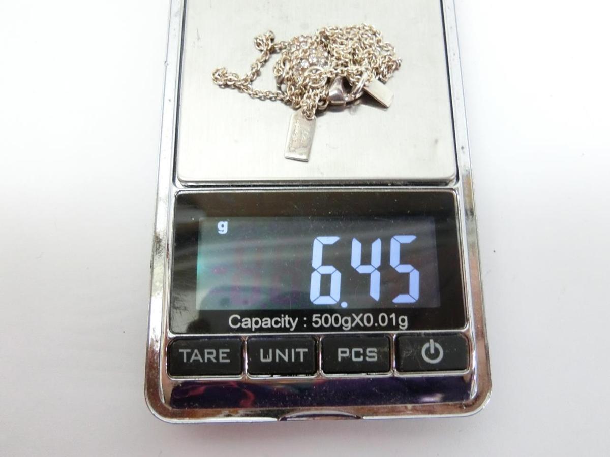 H-7506 COACH コーチ ラインストーン シルバー 925 ネックレス ハート アクセサリー チェーン 約46㎝ 収納袋付き 千円市場 ...