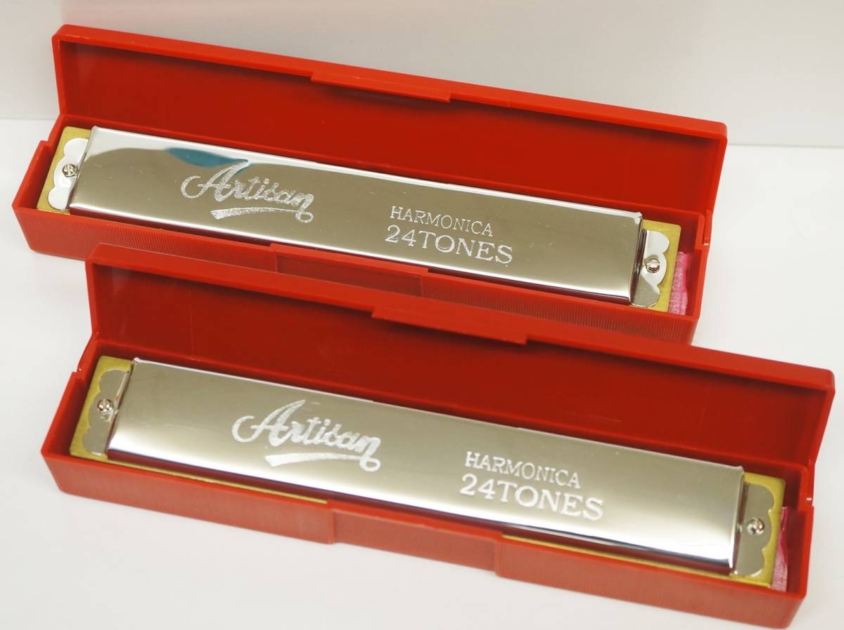 Artisan アーチサン 24TONES HARMONICA 複音ハーモニカ 〔A〕 〔C〕 2本セット ケース入り 品 現状品 ③(ハーモニカ、ブルースハープ)｜売買されたオークション情報 ...