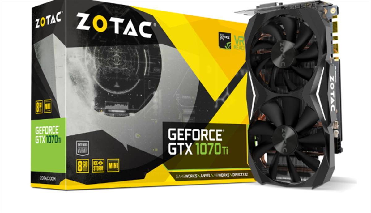 ZOTAC GeForce GTX 1070 Ti Mini ZT-P10710G-10P PCIExp 8GB -1(PCI Express ...
