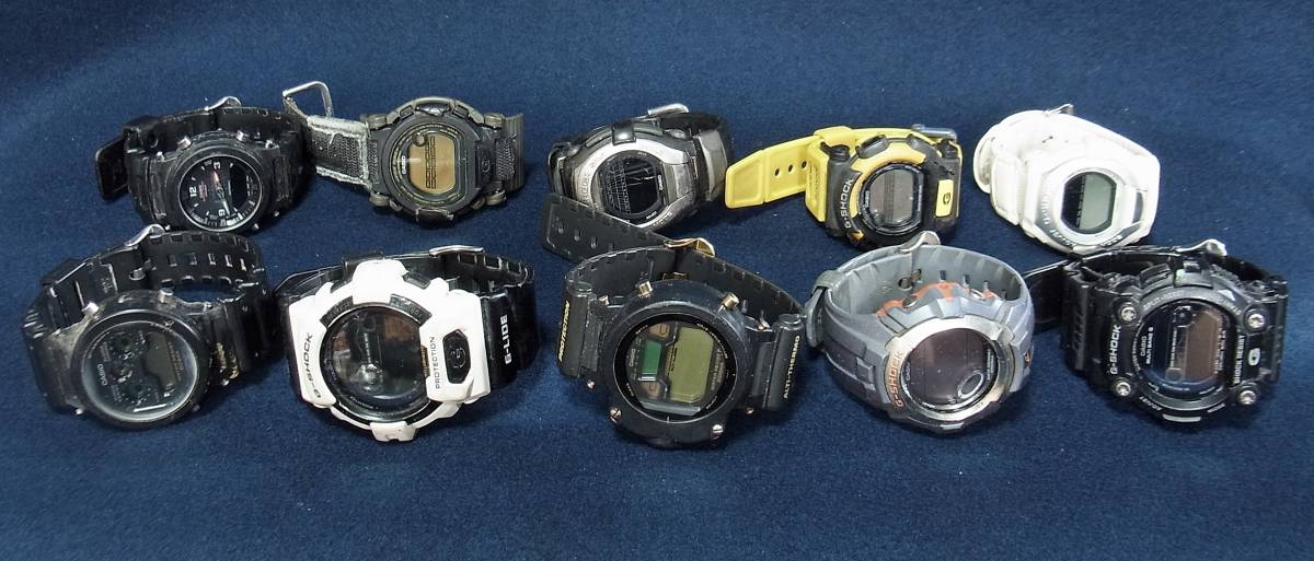 ジャンク カシオ G-SHOCK GWX-8900B GW-7900B G-3001 DW-5900 DW-6700 G-100 他 10本 ...