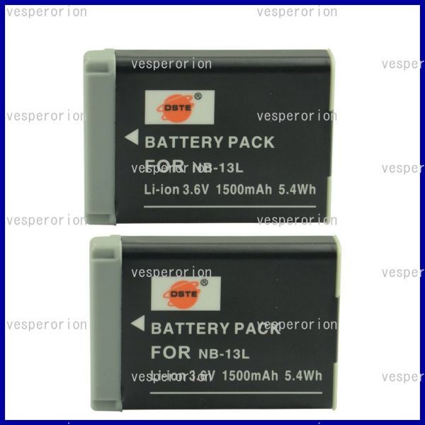 激安 Canon キャノン NB-13L 互換 カメラ バッテリー 2個 対応機種 PowerShot SX620HS SX720HS SX740HS G5X G7X G9X G7X Mark ...