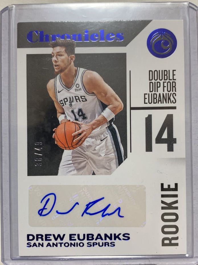 2018-19 Panini Chronicles Drew Eubanks Blue Auto /49 Spurs RC(バスケットボール)｜売買されたオークション情報、yahooの商品情報 ...