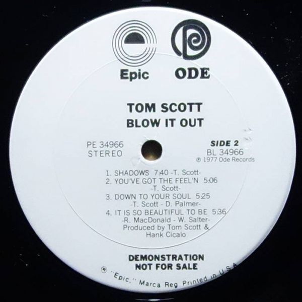 Tom Scott - Blow It Out 美盤 プロモ盤 Big Pun LL Cool J Queen Latifah Epic ...