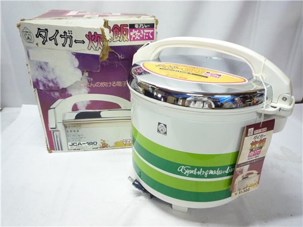 後左100 TIGER タイガー 炊飯器 電子ジャー 炊きたて JCA-180 タイガー魔法瓶 ご飯が炊ける電子ジャー 昭和レトロ 0.54 1.8L(炊飯器)｜売買されたオークション情報 ...