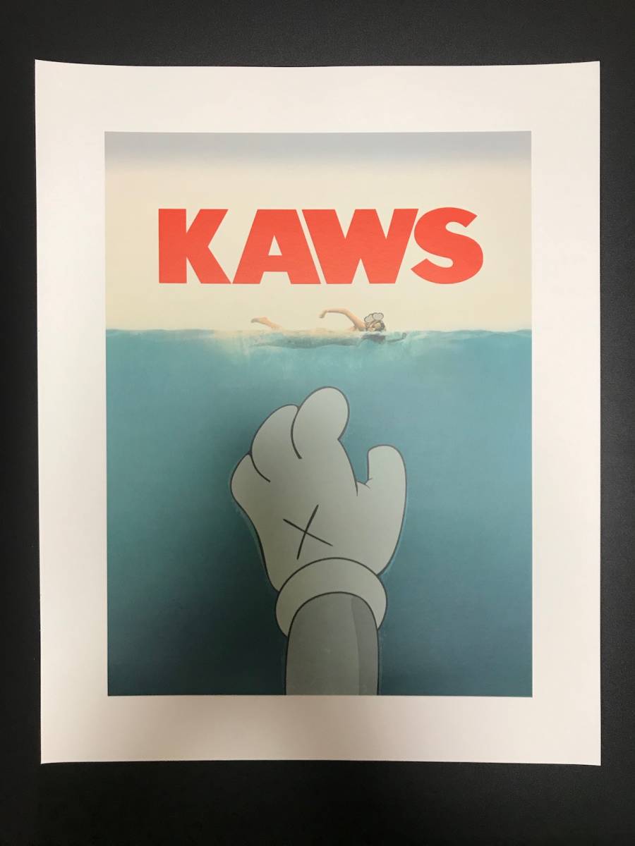 オマージュ作品 KAWS x JAWS リトグラフプリント カウズ COMPANION MEDICOM TOY 村上隆 BANKSY バンク ...