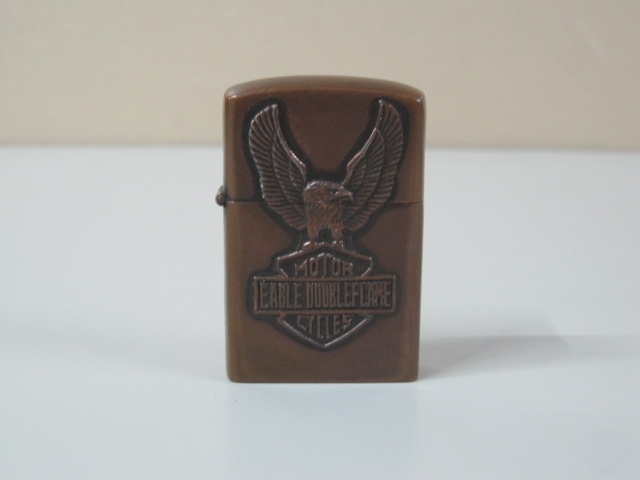 83 #EAGLE DOUBLEFLAME MOTOR CYCLE イーグル ダブルフレーム ガスライター ジャンク扱い ブラウン(ガスライター)｜売買されたオークション情報、yahooの商品 ...