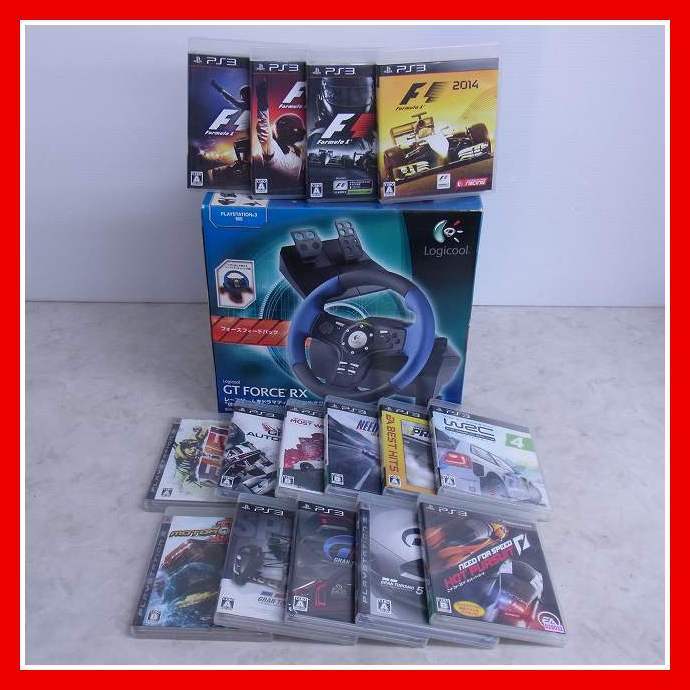 PS3 プレステ3 ロジクール GT FORCE RX + レーシング系ソフト まとめて15本 大量セット 40(アクセサリ、周辺機器)｜売買 ...