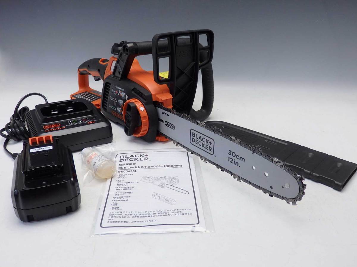 BLACK&DECKER ブラック&デッカー 36V コードレス チェーンソー 300mm GKC3630L(チェーンソー)｜売買されたオークション情報、yahooの商品情報をアーカイブ公開 ...