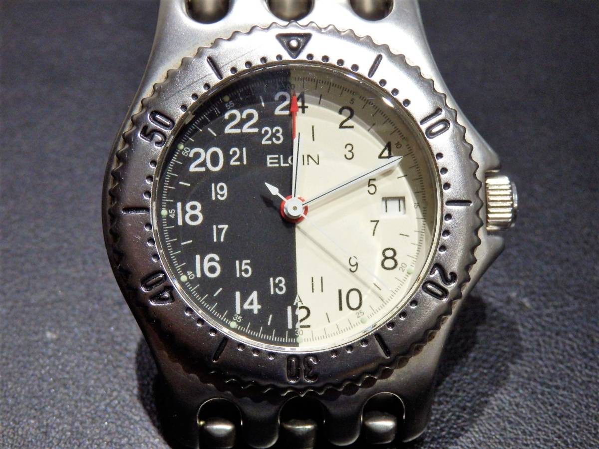 13447 ELGIN USA カレンダー 24時間計付き 腕時計 クオーツ FK-534-A(エルジン)｜売買されたオークション情報、yahooの商品情報をアーカイブ公開 - オークファン ...