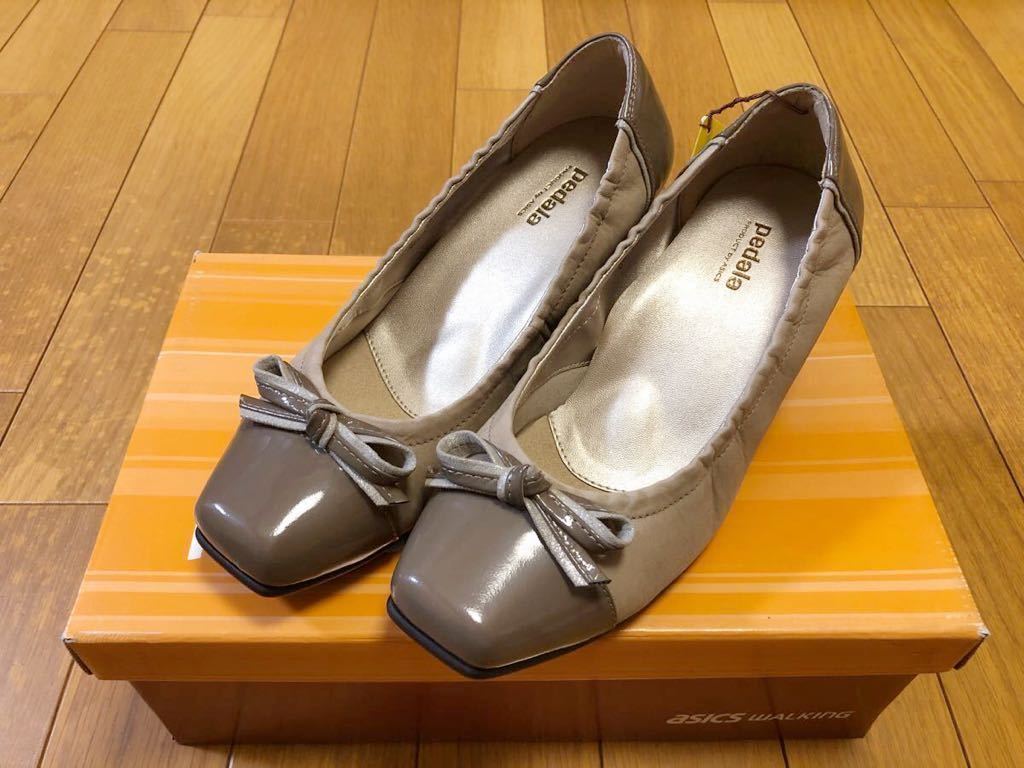 asics pedala 3Eレザー×エナメル リボンパンプス 22cm 定価24 200円 Nグレーベージュ 天然皮革 ペダラ アシックス 654m(ベージュ系)｜売買されたオークション情報 ...