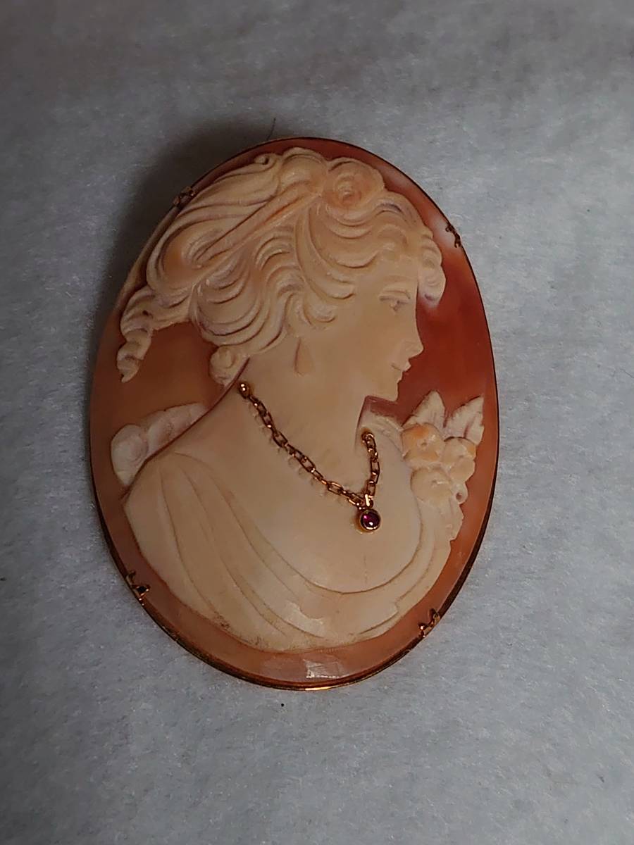 カメオ ペンダント&ブローチ ルビー入り K18 9.63g(カメオ)｜売買されたオークション情報、yahooの商品情報をアーカイブ公開 - オークファン（aucfan.com）