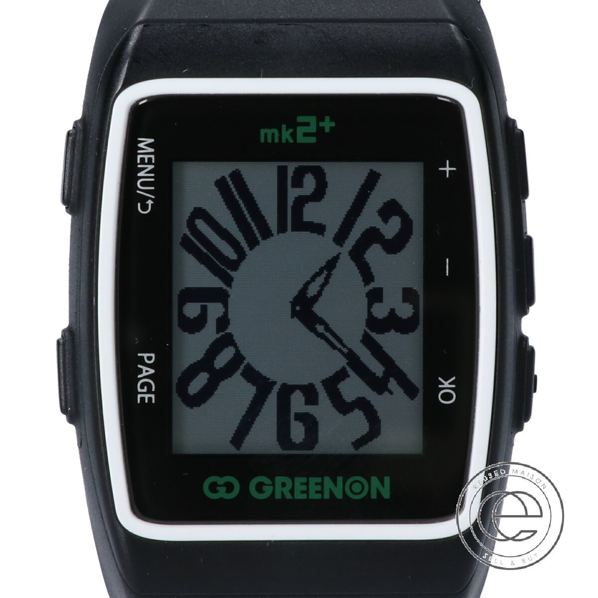 GreenOnグリーンオン G07P THE GOLF WATCH mk2+ ザ ゴルフウォッチ マーク2プラス 腕時計 ブラック×ホワイト ...