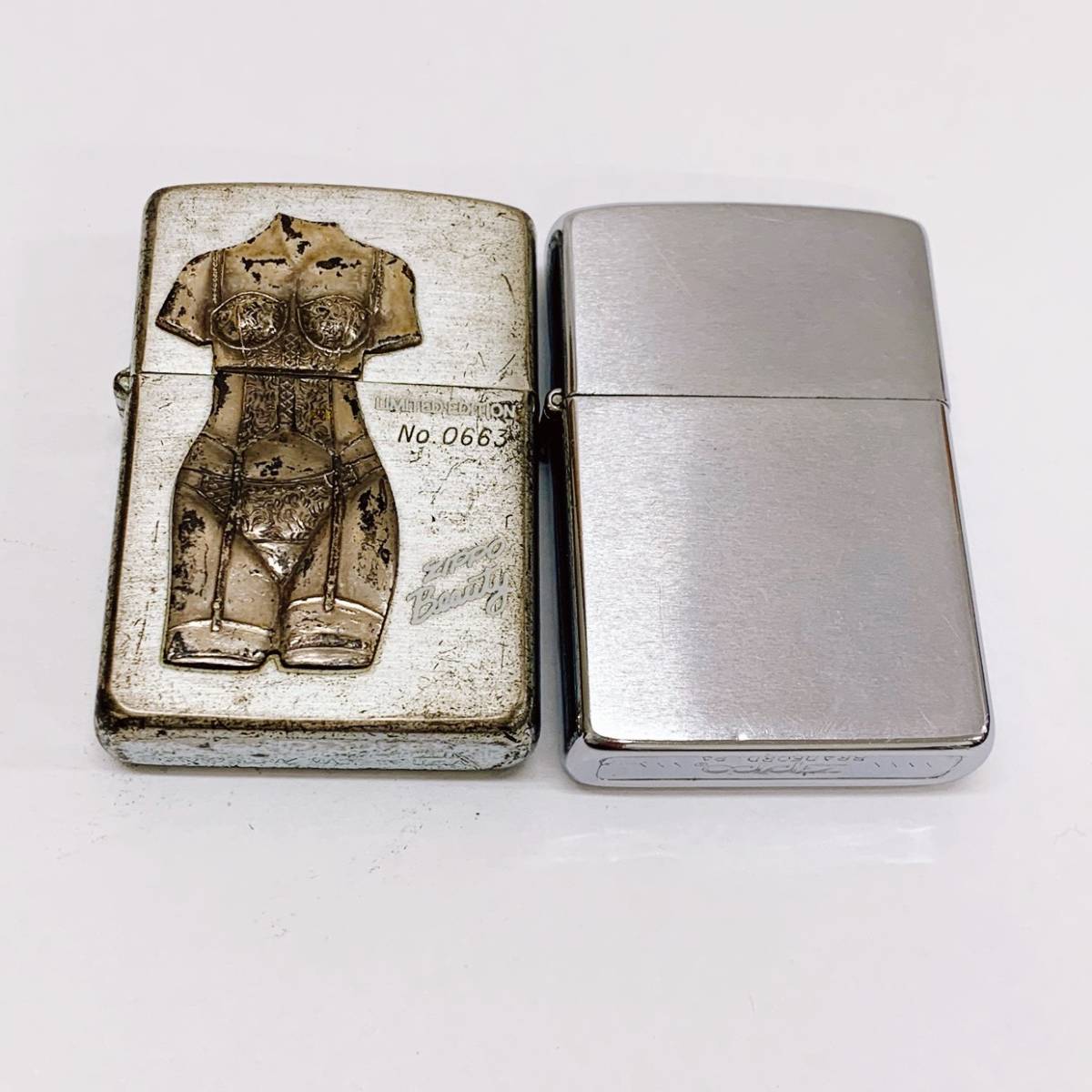 ZIPPO/ジッポー 1983年製 1996年製 ジッポ おまとめ2点 リミテッドエディション/No.0663/シンプル/ランジェリー/喫煙グッズ/シルバー色(その他)｜売買されたオークション ...