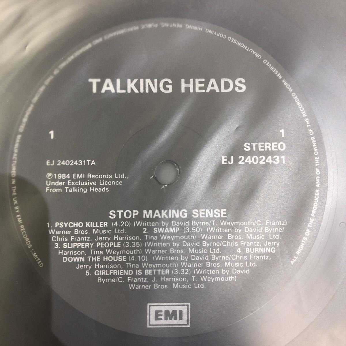 英 ORG. / Taking Heads トーキング ヘッズ / Stop Making Sense LP(その他)｜売買されたオークション ...