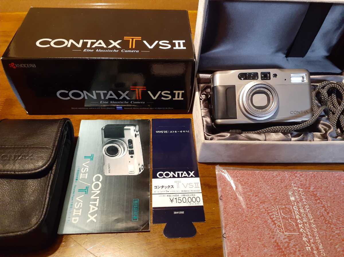 京セラ CONTAX コンタックス TVSⅡ TVS2 フィルムカメラ 元箱 取説 レザーケース付き ワンオーナー(コンパクトカメラ)｜売買さ ...