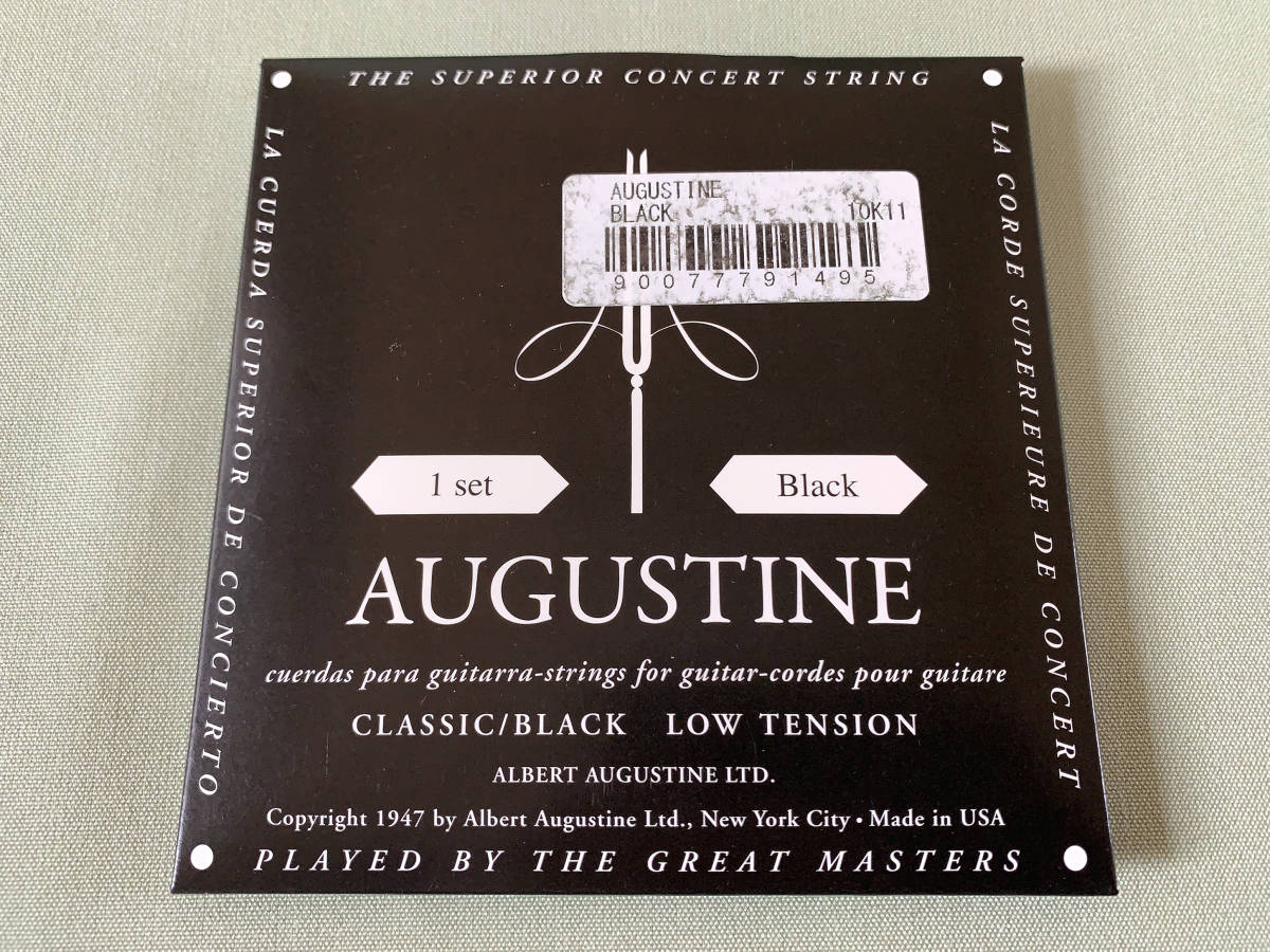 /保管品 クラシックギター弦 AUGUSTINE 1set BLACK オーガスチン ギター 弦 ナイロン弦 ブラック レギュラー ローテンション(オーガスチン)｜売買されたオークション情報 ...