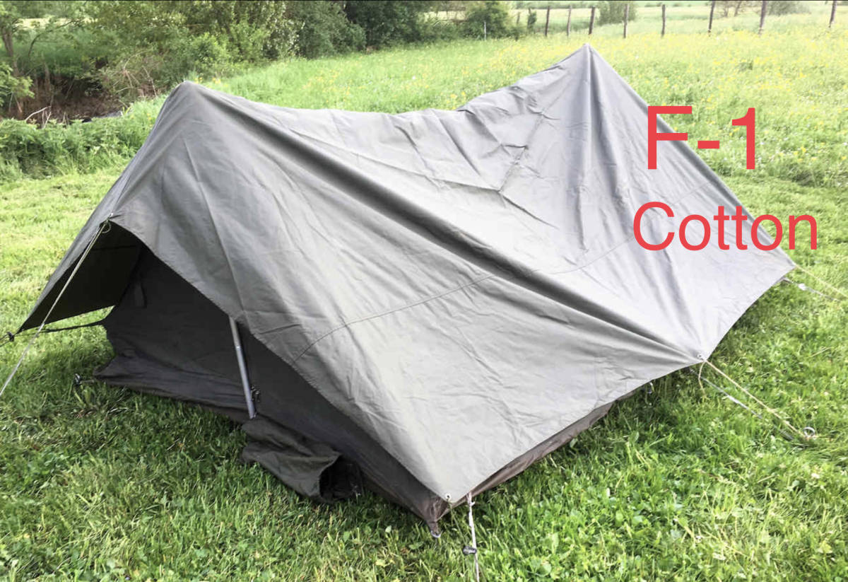 Vtg 1980’s French Army F1 tent cotton shelter half フランス 軍幕 テント パップ ...