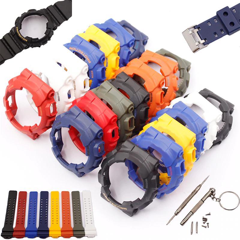 時計アクセサリーカシオ g-shock GD120 GA 100 GA 110 GA 100C 樹脂ストラップケースキットメンズ防水スポーツ腕 ...