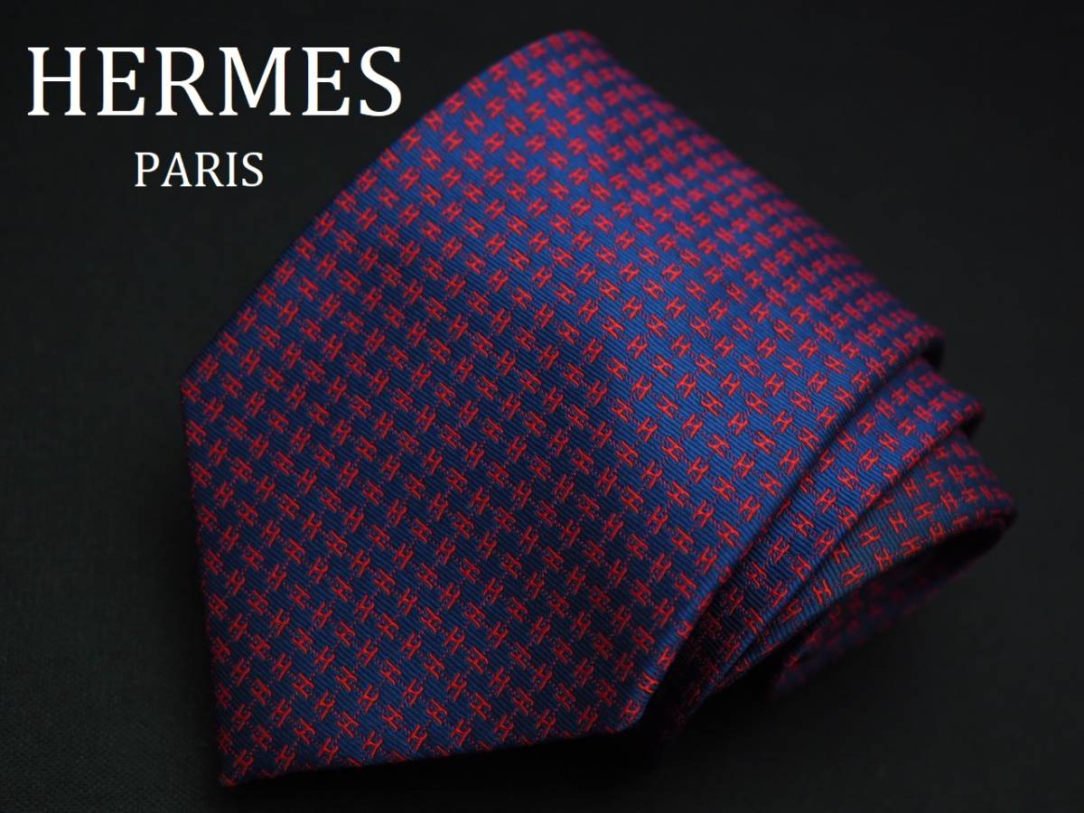HERMES エルメス FRANCE フランス製 Hロゴ総柄 レッド ネイビーネクタイ オールド ブランド シルク(ネクタイ)｜売買されたオークション情報、yahooの商品情報をアーカイブ公開 ...