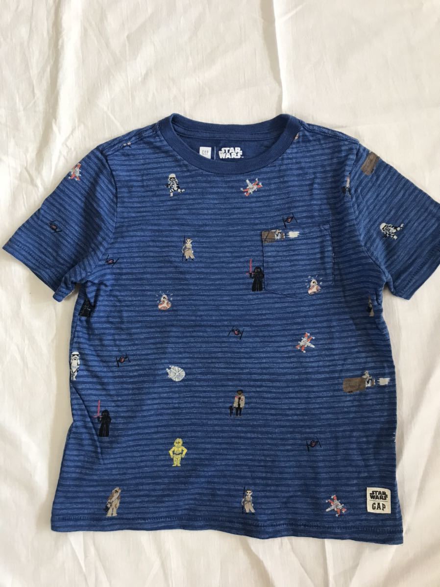 GAP スターウォーズTシャツ STAR WARS サイズ120 キッズ 子供服 ブルー ボーダー(半袖Tシャツ)｜売買されたオークション情報、yahooの商品情報をアーカイブ公開 ...