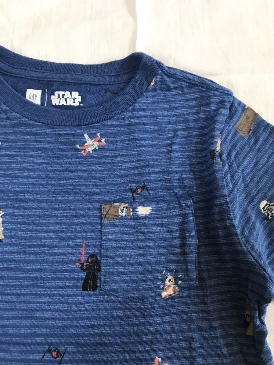 GAP スターウォーズTシャツ STAR WARS サイズ120 キッズ 子供服 ブルー ボーダー(半袖Tシャツ)｜売買されたオークション情報、yahooの商品情報をアーカイブ公開 ...