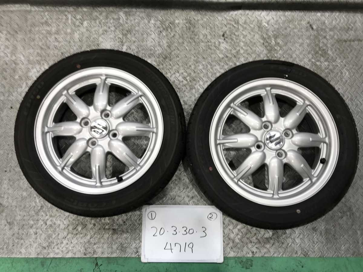 HA36S アルト 15インチ 純正 アルミ ホイール 2本 15×4.5J オフセット45 4穴 PCD100 ハブ径54 タイヤ 165/55R15 2019年(ラジアルタイヤ)｜売買され ...