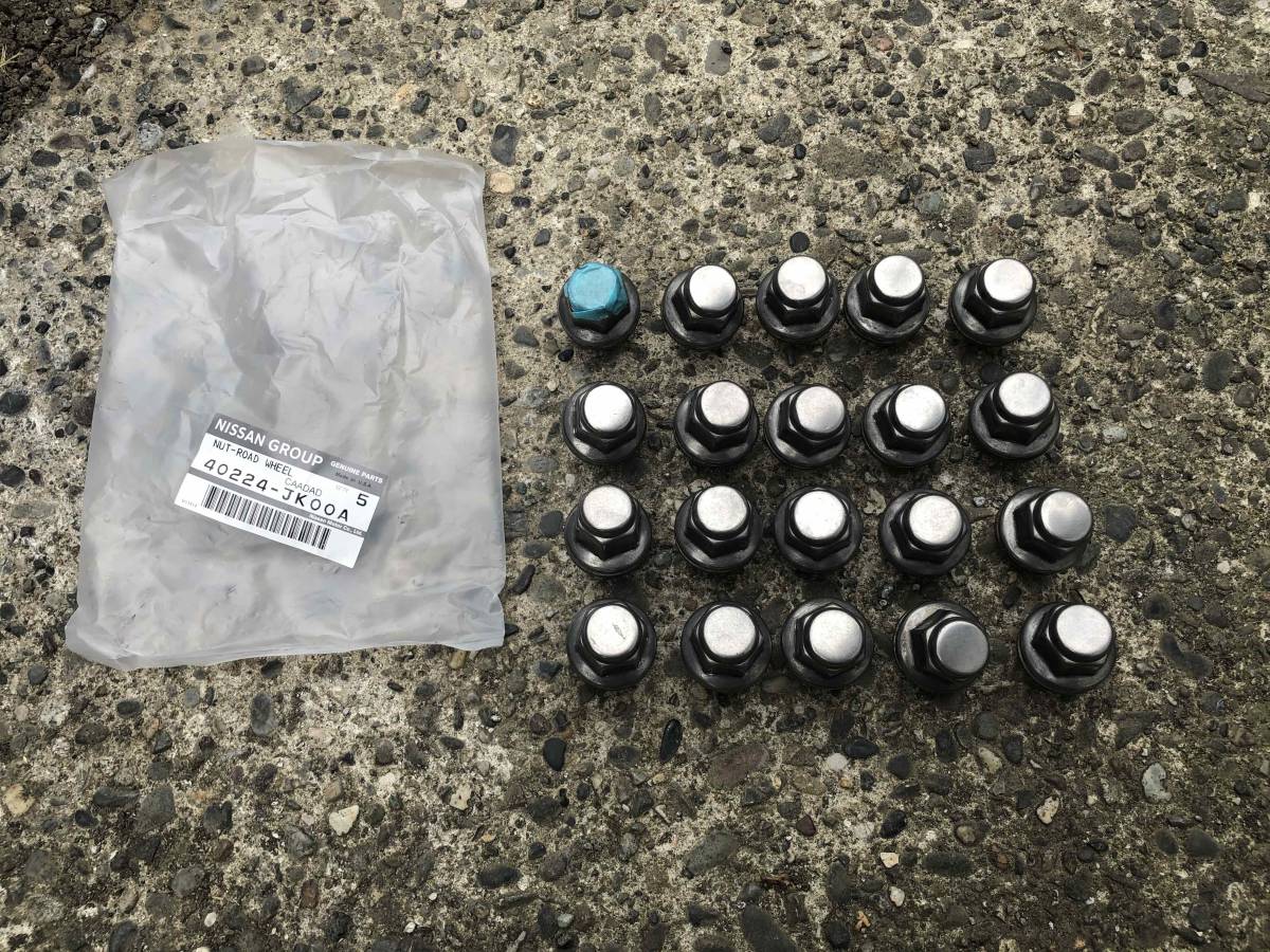 日産純正 平座ホイールナット 20個 M12x1.25 インフィニティにも 40224-JK00A(スチールナット)｜売買されたオークション ...