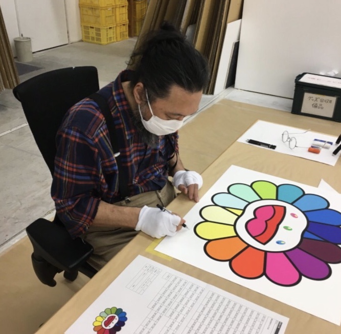 村上隆 Multicolor Double Face White 限定100枚 シルクスクリーン murakami 検 kyne KAWS ...