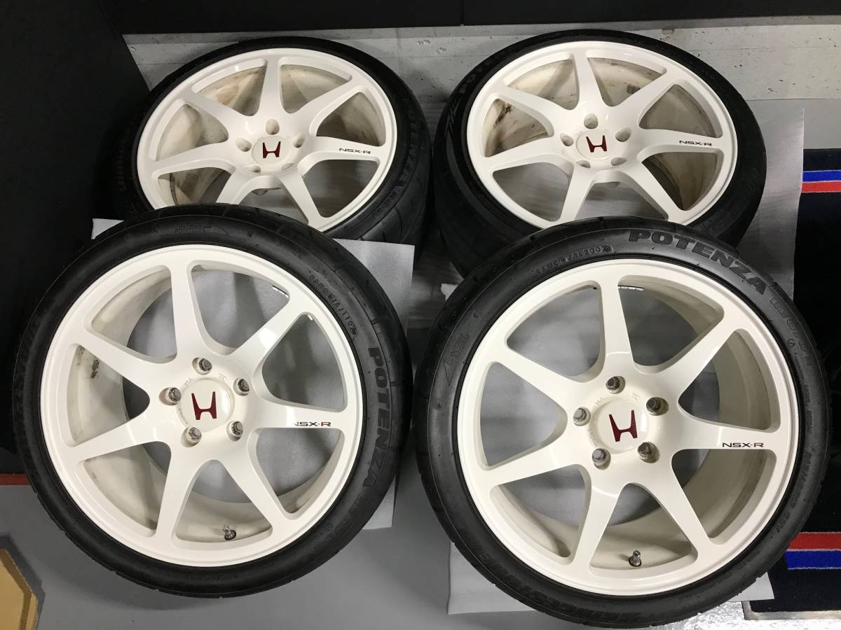 極上 NSX-R 純正仕様 18インチアルミホイールタイヤ 4本セット prodrive GC-07C R専用塗装＆タイヤ+R純正キャップ ...