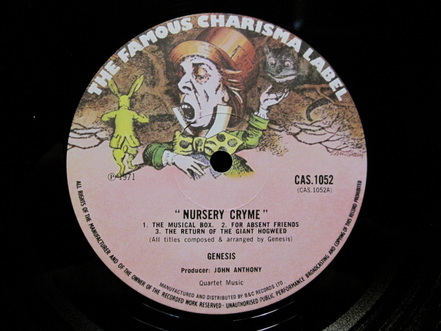GENESIS (re. Peter Gabriel) NURSERY CRYME UK原盤LP[B&C配給]+テクスチャー・ジャケ 美品(M ...