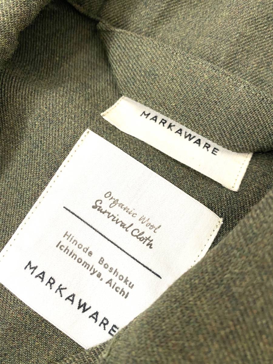 MARKAWARE COAUTILITY SHIRTS マーカウェア ユーティリティシャツジャケット A19-06SH01C WOOL ウール OLIVE オリーブ TOPS JACKET ...