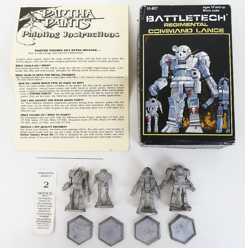 外R0088 Ral Partha/ラルパーサ社 メタル フィギュア BATTLETECH/バトルテック REGIMENTAL COMMAND ...