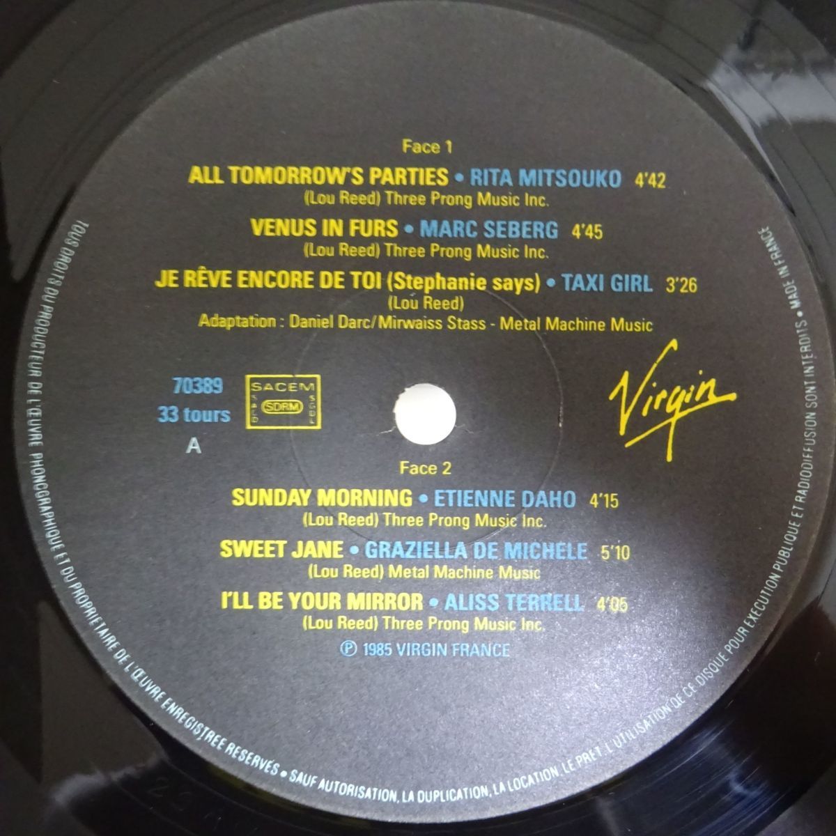 11114400; 仏盤 Rita Mitsouko Marc Seberg Taxi Girl Etienne Daho Graziella De Michele Aliss Terrell ...