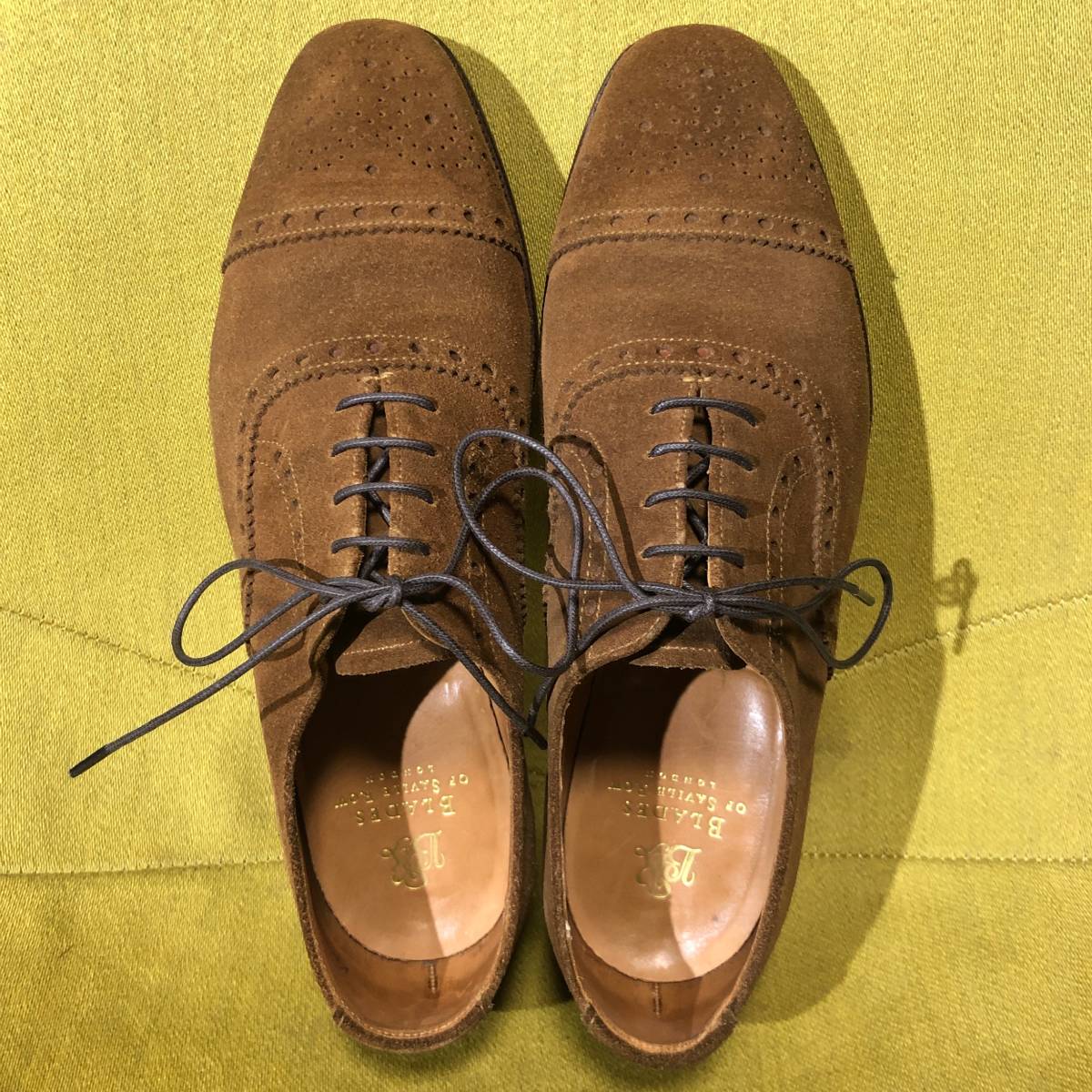 Crockett&Jones クロケット&ジョーンズ BLADES of Savile Row別注 スエードレザー ストレートチップレザー ...