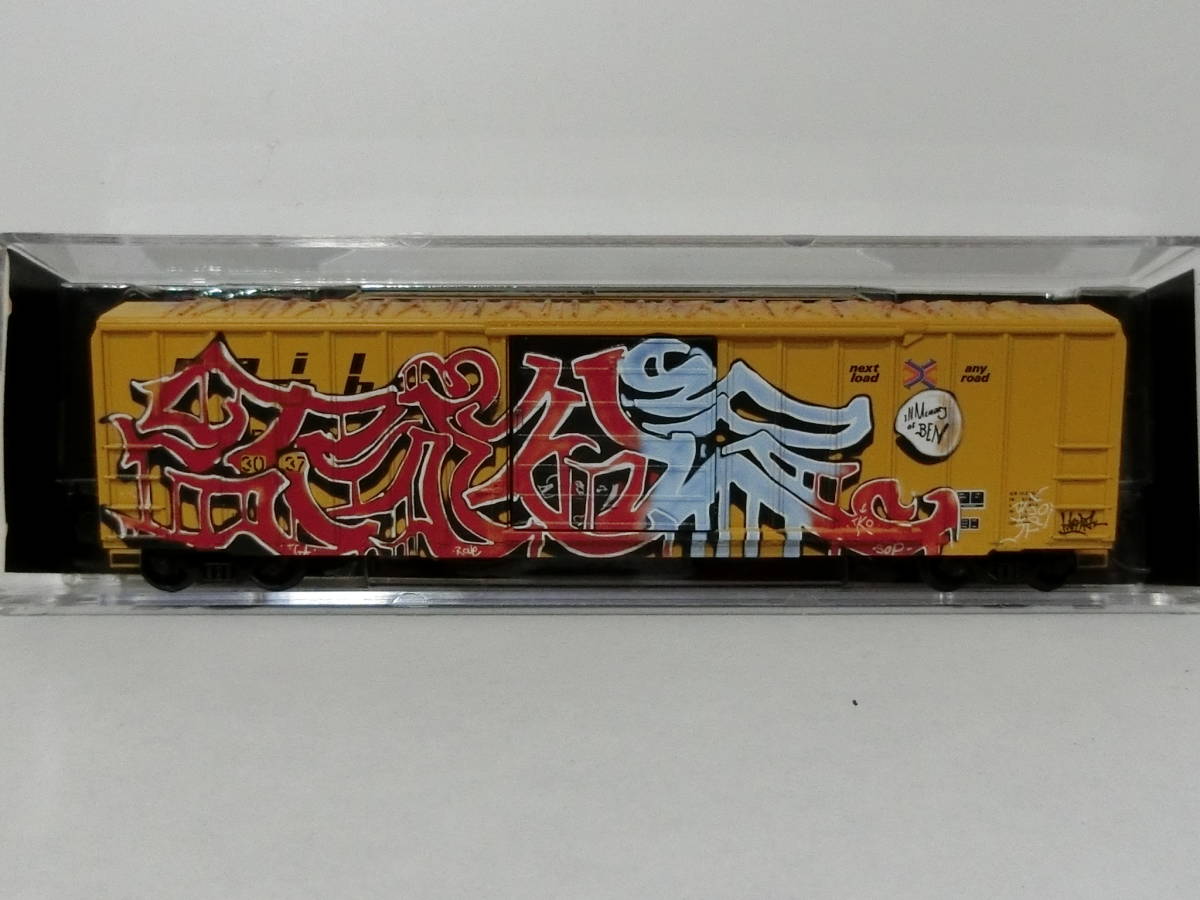 163M MICRO-TRAINS Nゲージ WEATHERED 50'Rib Side Box Car RAILBOX GRAFFITI ...