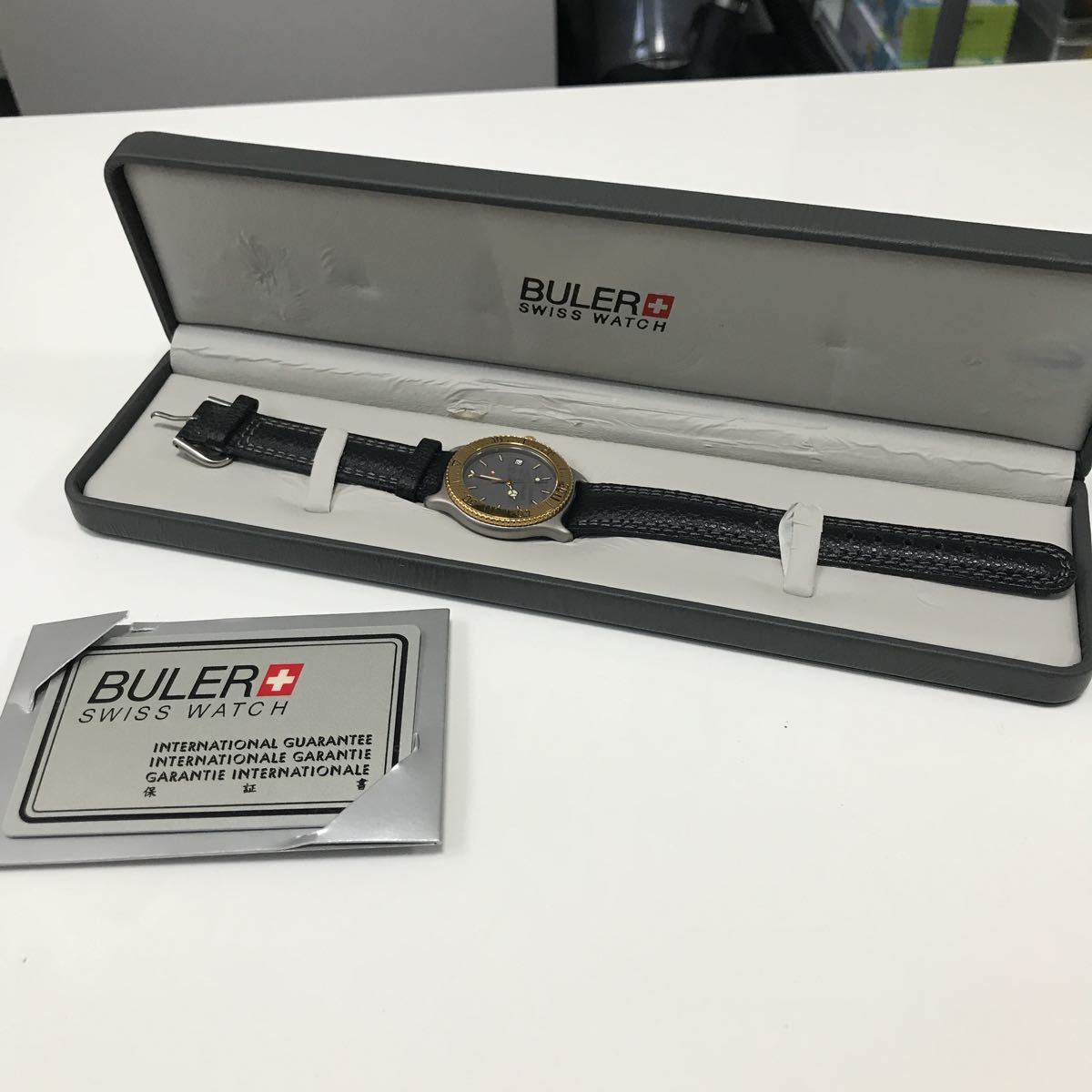 BULER SWISS WATCH スイス製 メンズ腕時計 電池切れ 保証書付き(3針（時、分、秒）)｜売買されたオークション情報、yahoo ...