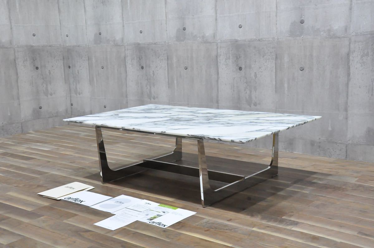 K9Y arflex アルフレックス BRERA TABLE ブレラ センターテーブル 120cm 大理石 アラベスカート 82万 保証書付き 岐阜 引取り歓迎(アルフレックス)｜売買された ...
